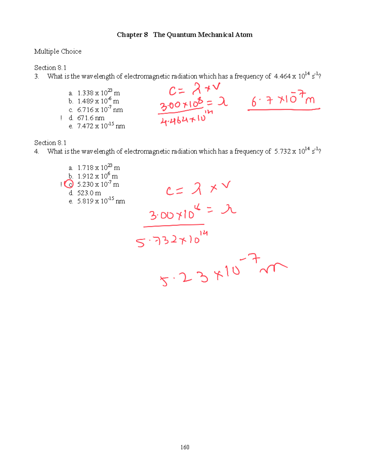 Chapter 8Review Questions - Chapter 8 The Quantum Mechanical Atom ...