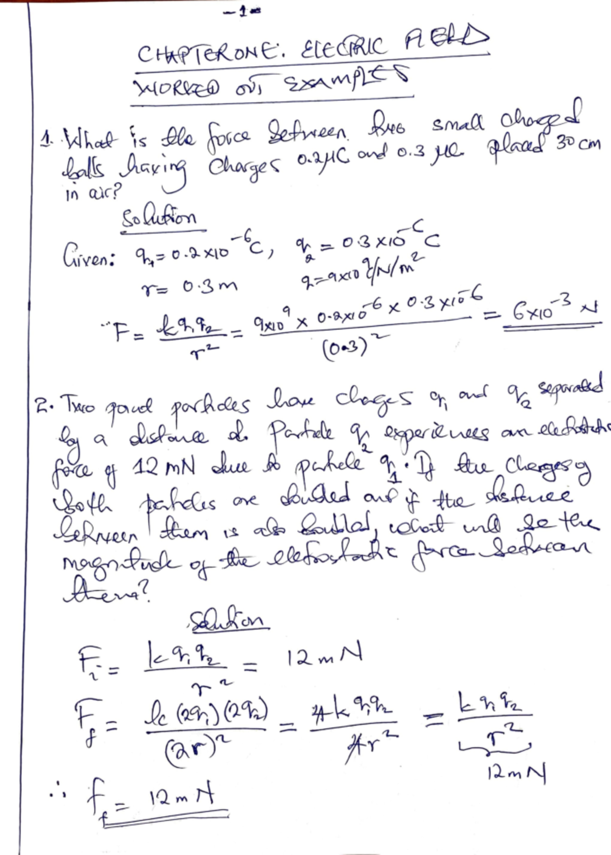 Chapter 1 worked out examples - intro to physics -~-1-• T