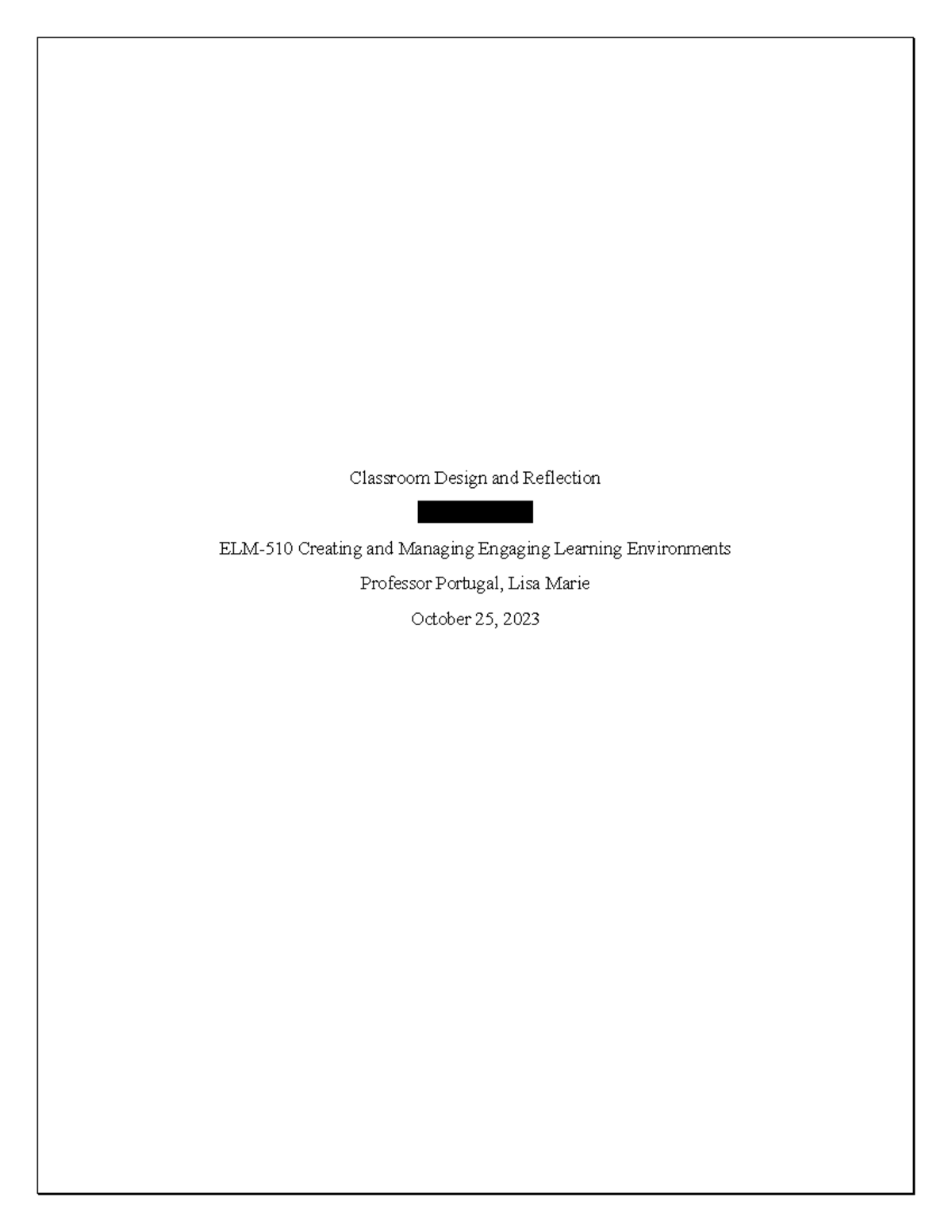 777Classroom Design and Reflection - Classroom Design and Reflection ...