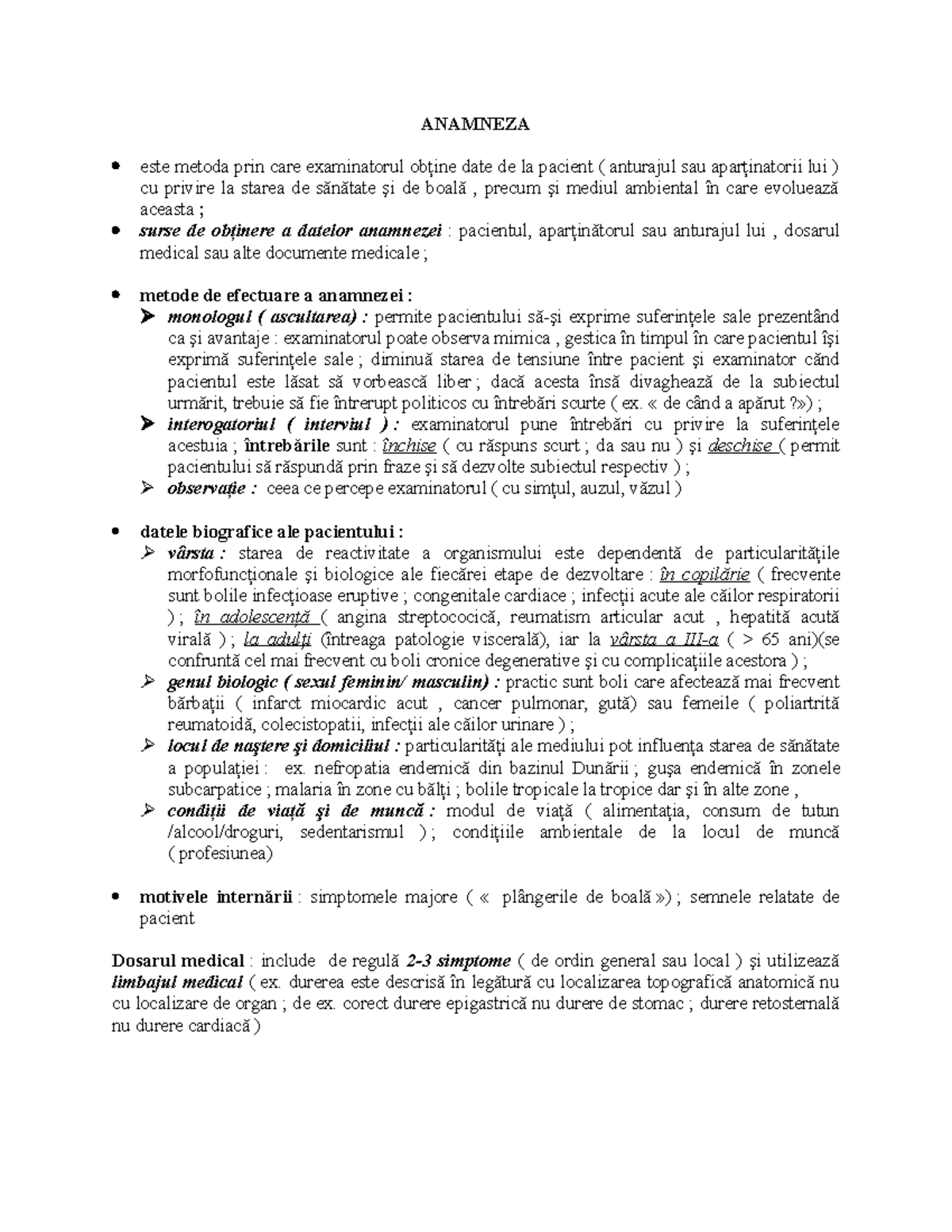 Anamneza anamnmeza anamnaeza anamnaeza anamneza - ANAMNEZA este metoda ...