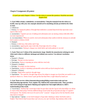 Chapter 4 Assignment - Chapter 4 Assignment (13 points) 1. Compare the facial feedback model to ...
