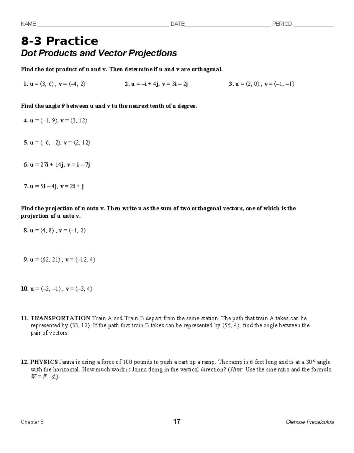 8.3 worksheet 1 - NAME ...