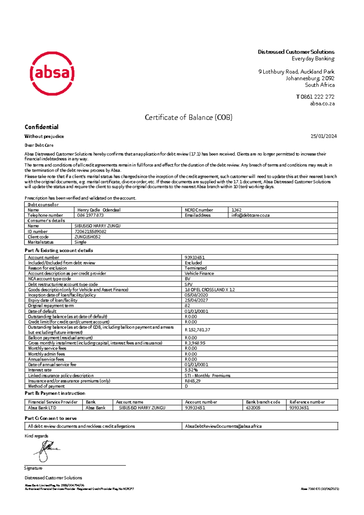 COB 2024125 651tes - Distressed Customer Solutions Everyday Banking 9 ...