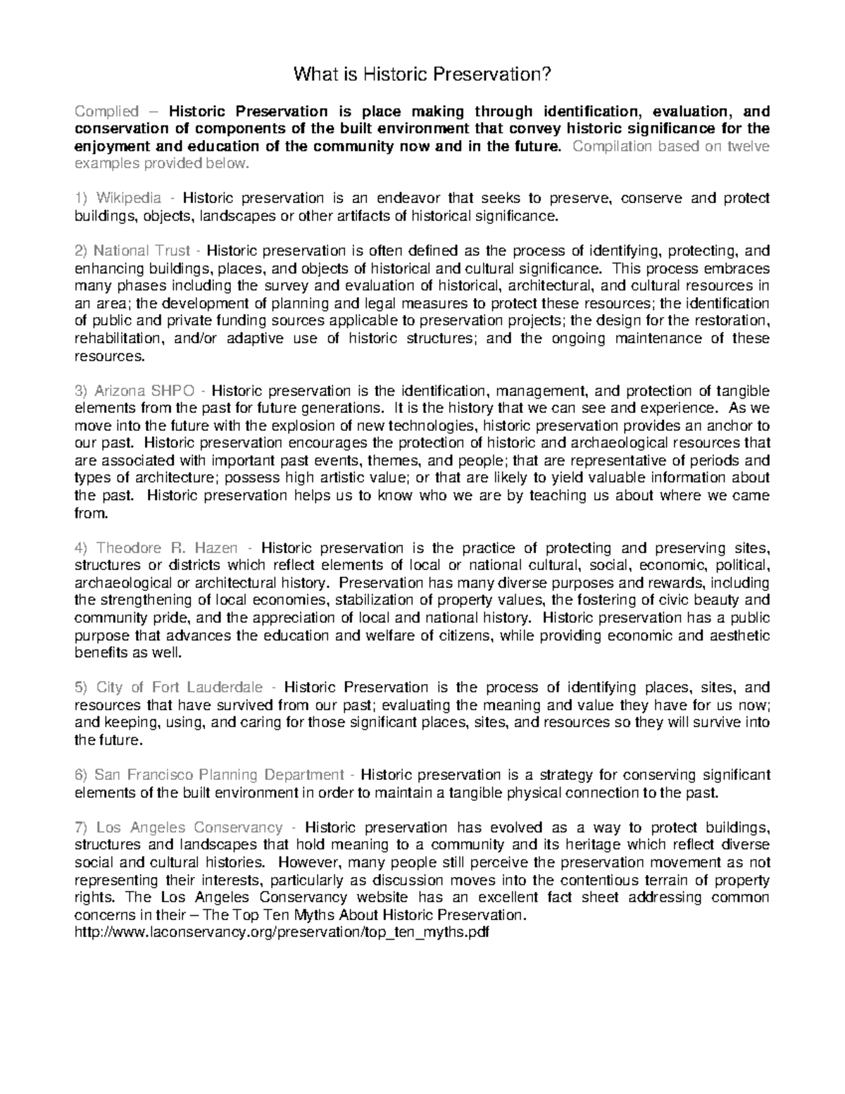 What is Historic Preservat - What is Historic Preservation? Complied ...