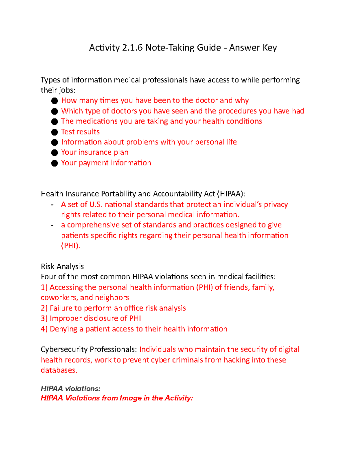 Copy Of Activity 2 1 6 Note Taking Guide Answer Key Activity 2 1
