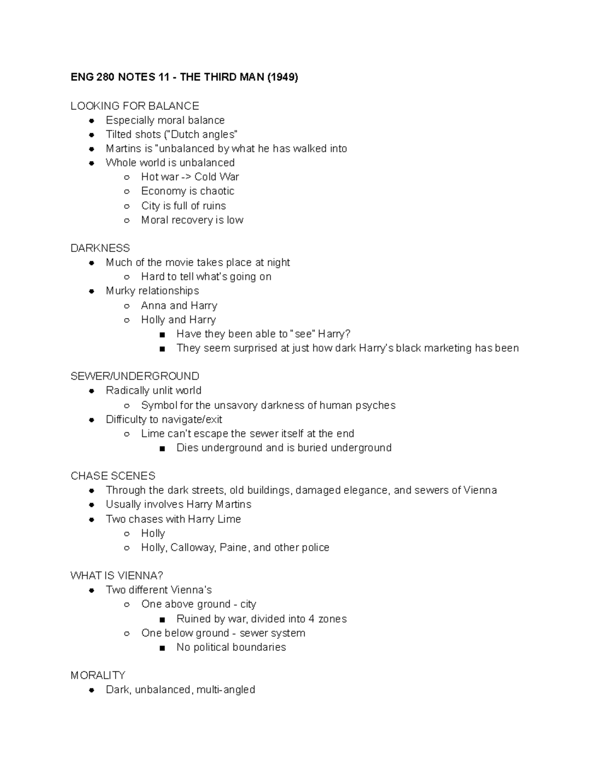 ENG 280 Notes 11 - THE Third MAN - ENG 280 NOTES 11 - THE THIRD MAN ...