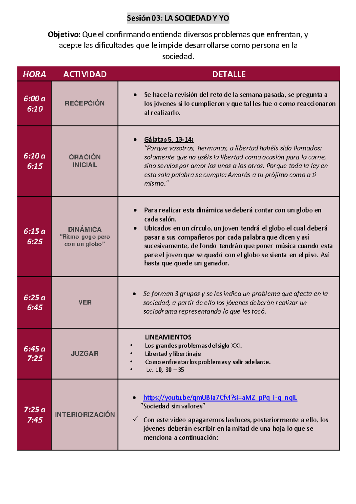 Sesion 3, LA Sociedad Y YO - Sesión 0 3 : LA SOCIEDAD Y YO Objetivo ...