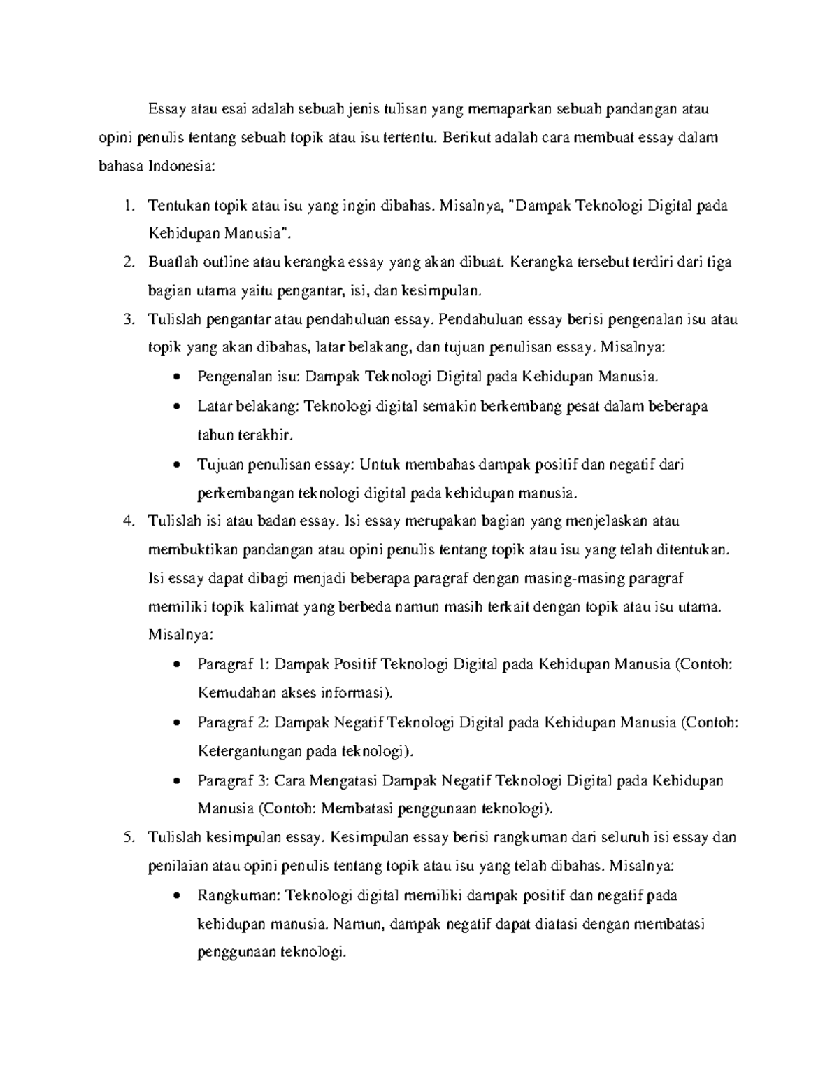 Cara membuat essay sederhana - Essay atau esai adalah sebuah jenis ...