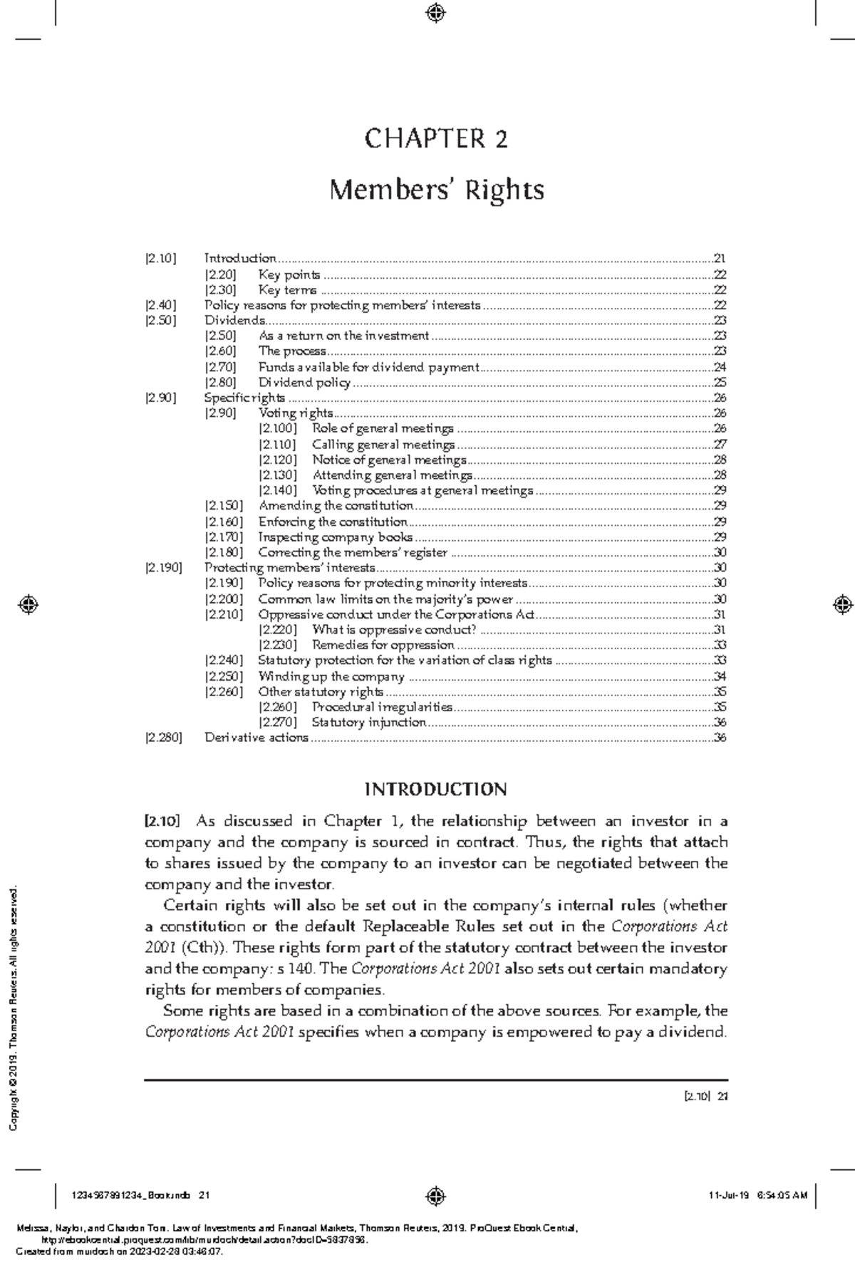Chapter 2 Members’ Rights - [2] 21 CHAPTER 2 Members’ Rights [2 ...