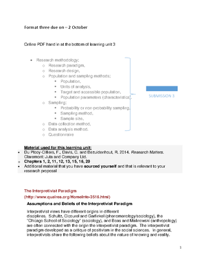 [Solved] Using examples from each articleidentify describe the population - Introduction to ...