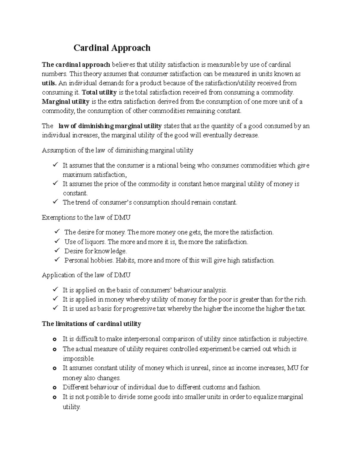 Cardinal Approach - Cardinal Approach The cardinal approach believes ...