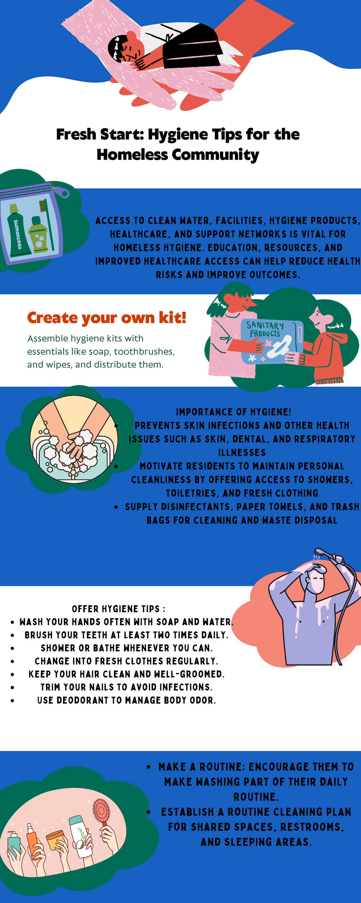 Brochure- hygiene - Make a routine: Encourage them to make washing part ...