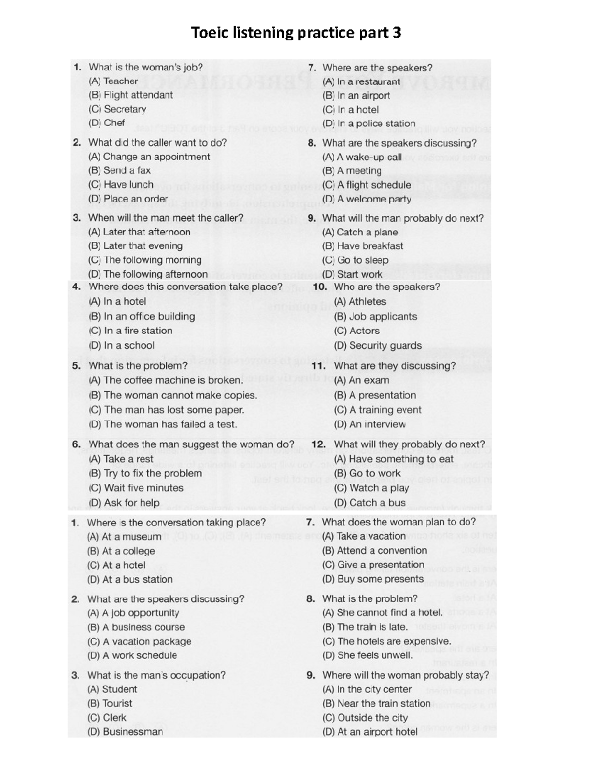 Toeic listening practice - triết học - Studocu