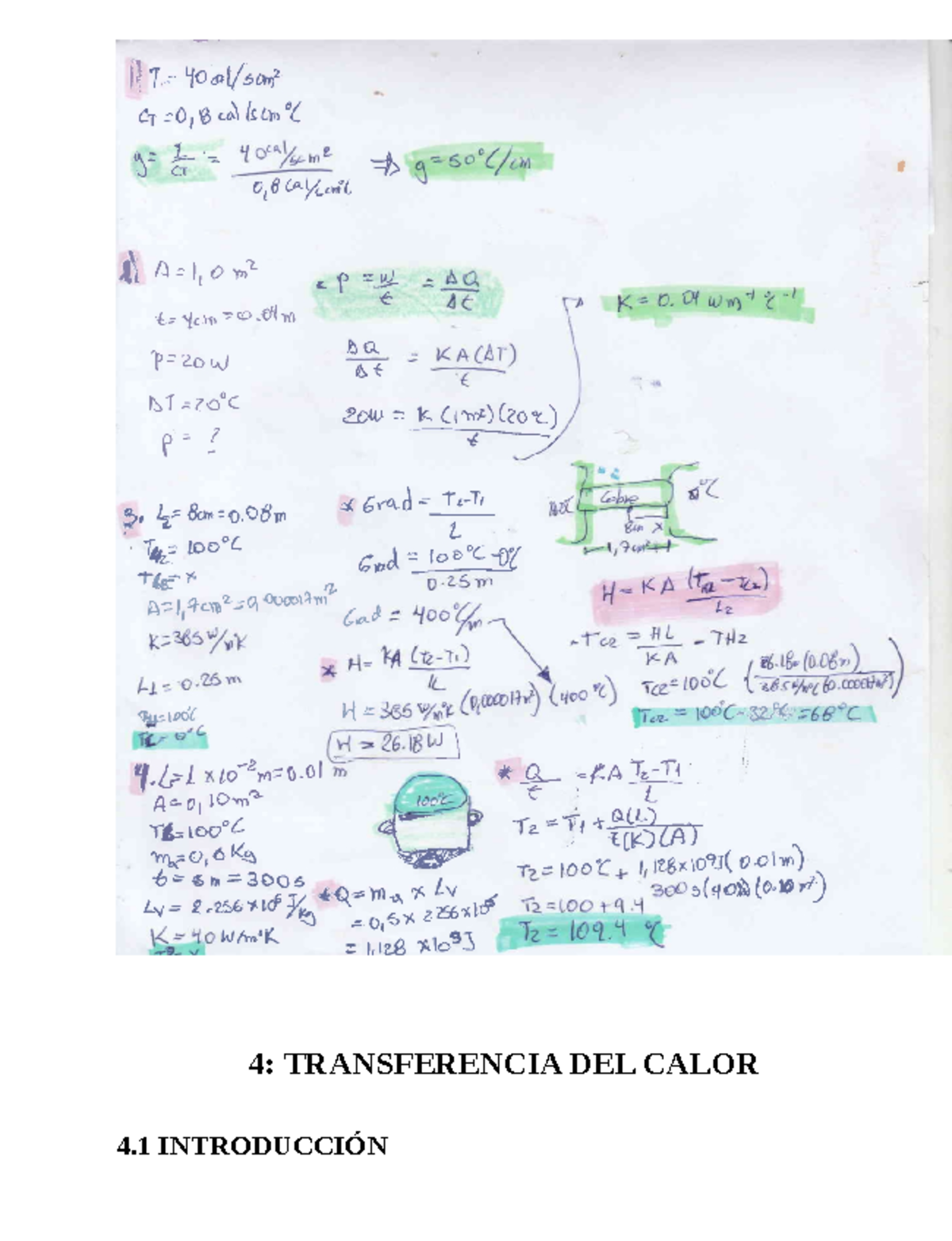 Transferencia DE Calor - 4: TRANSFERENCIA DEL CALOR 4 INTRODUCCIÓN La ...