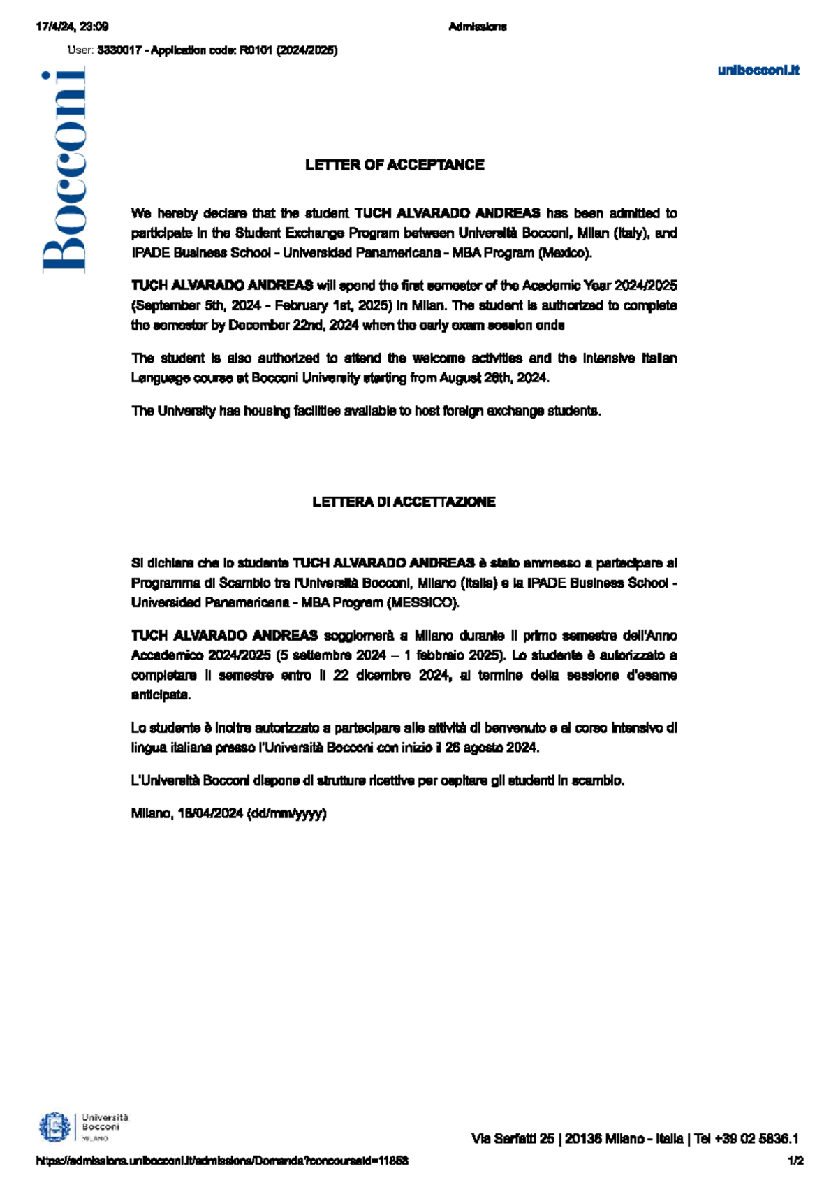 5 Acceptance Letter - mljknopikpokpok - 17/4/24, 23:09 Admissions User ...