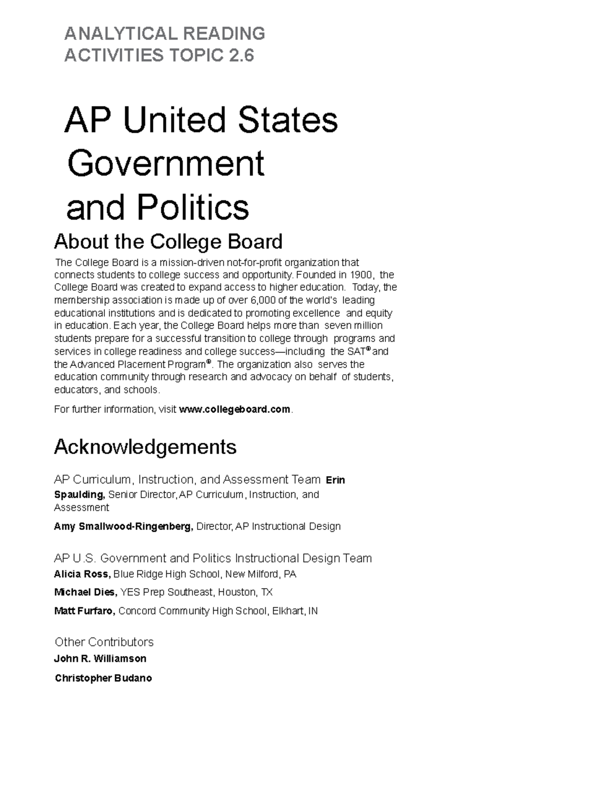 - Federalist 70 - jsjska.s - ANALYTICAL READING ACTIVITIES TOPIC 2. AP ...