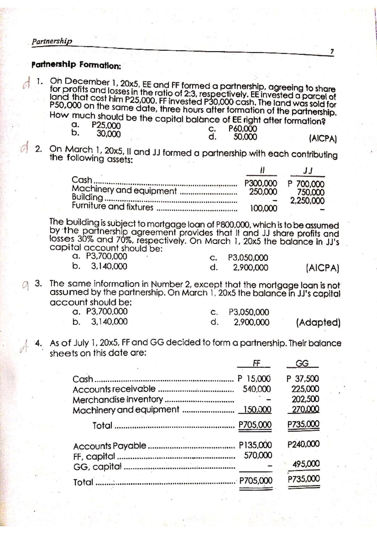 Partnership Mc - Fty - Accountancy - Studocu
