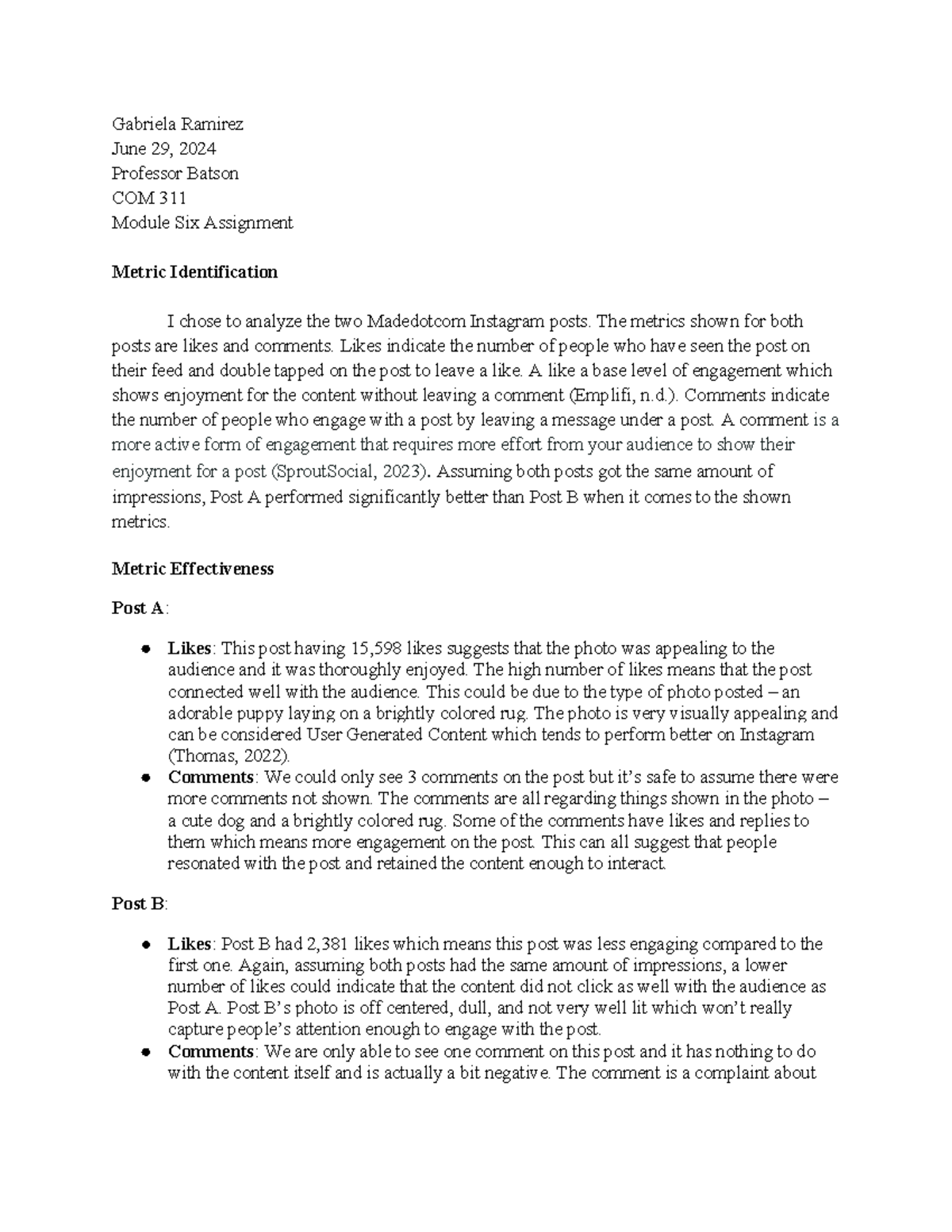 Module 6 assignment - Gabriela Ramirez June 29, 2024 Professor Batson ...