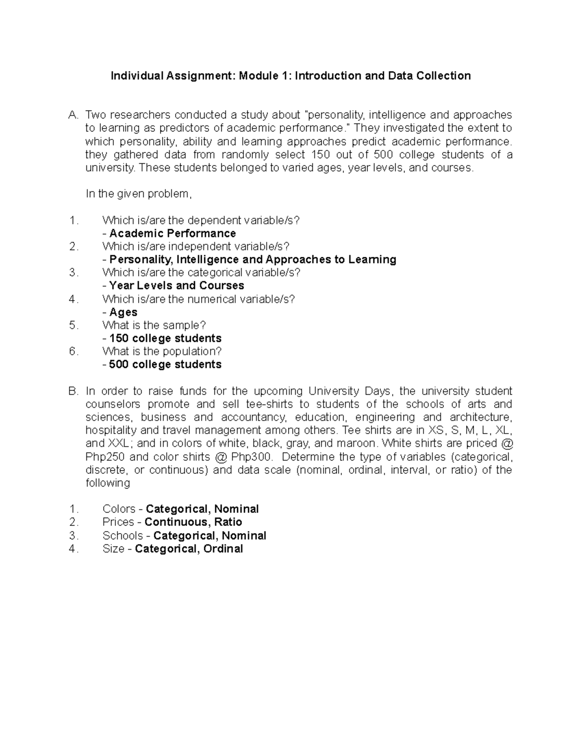Individual Assignment - Module 1 - Introduction and Data Collection ...