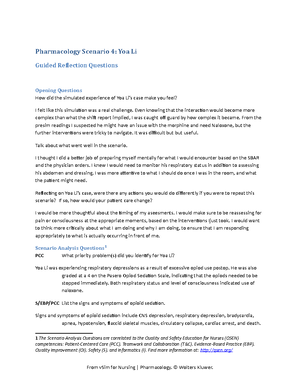 Yoa Li VSim - VSIM with answers - Pharmacology Scenario 4: Yoa Li ...