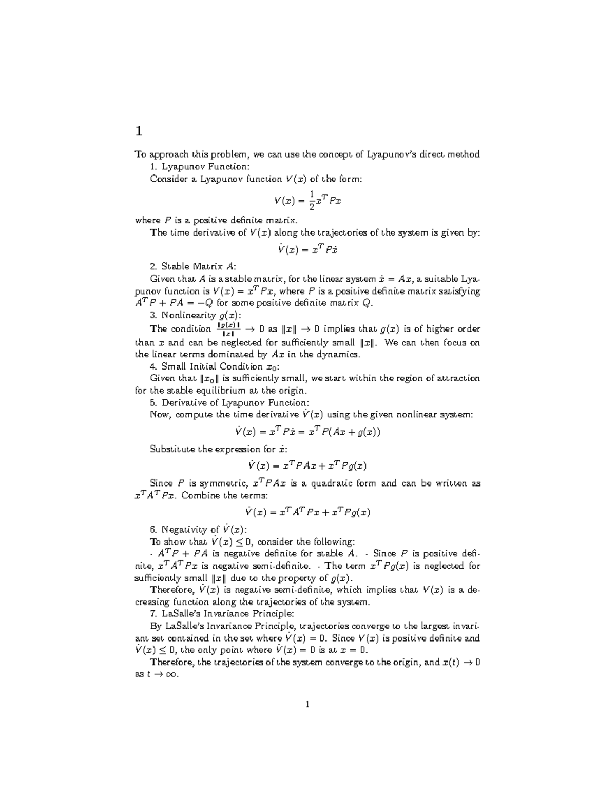 1 - Applied Matrix Theory - Midterm - 1 To approach this problem, we can use the concept of ...