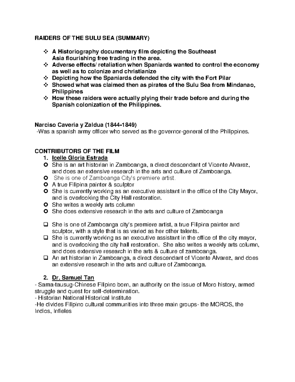 Raiders of the Sulu Sea - RAIDERS OF THE SULU SEA (SUMMARY) A ...