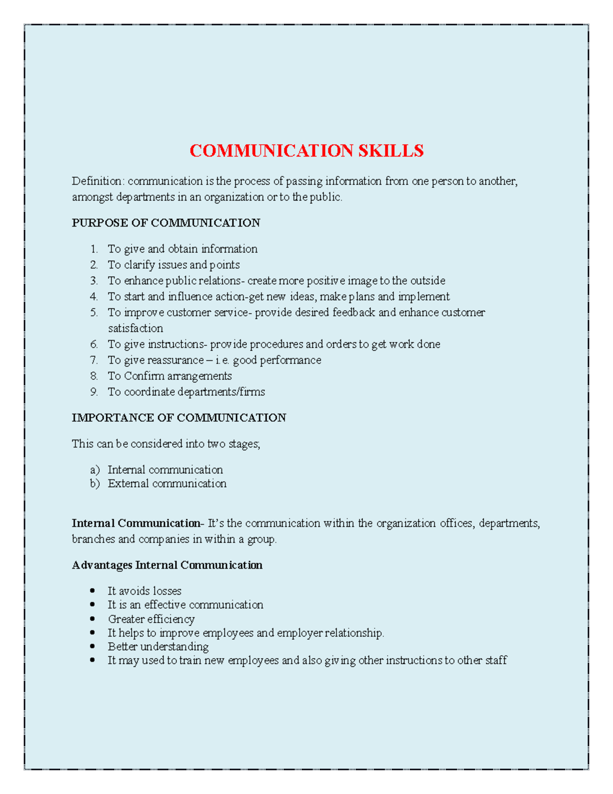 Communication Skills - COMMUNICATION SKILLS Definition: communication ...