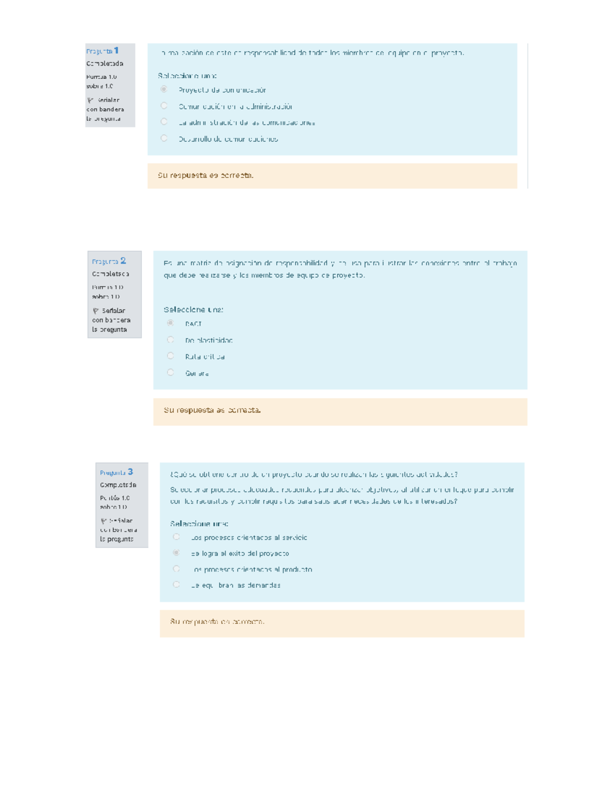 Desarrollo de proyectos examen semana 1 y 2 - Pregunta 1 La realización ...