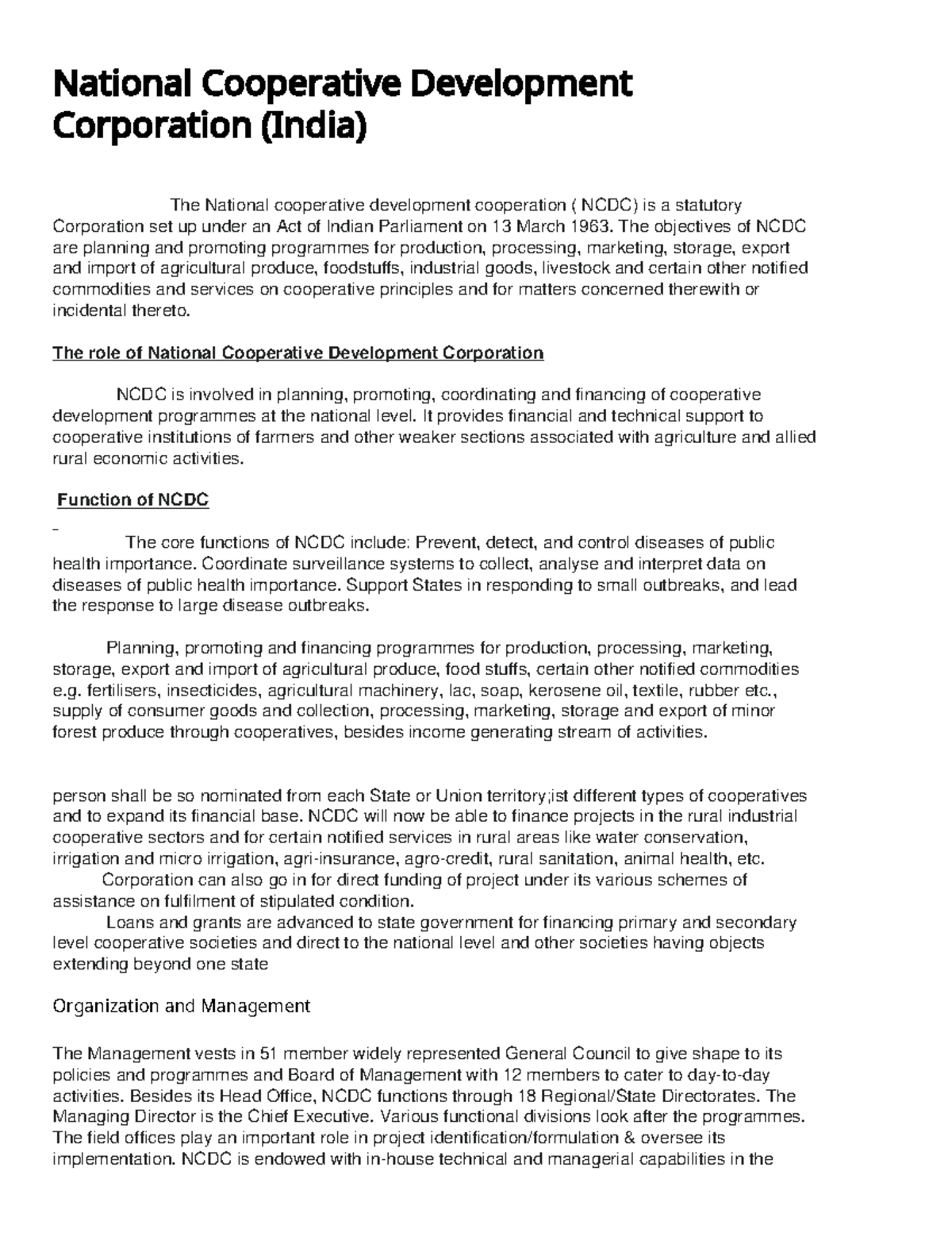 NCDC - Lecture notes prepared by manoj sir - National Cooperative ...