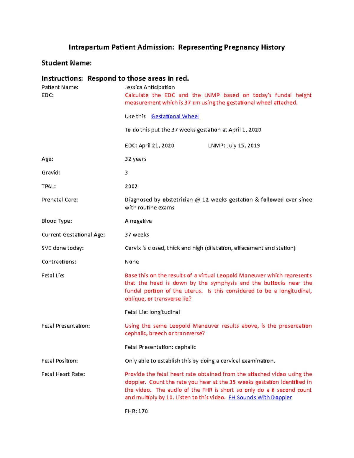 Intrapartum Admission-Patient History-2 - Intrapartum Patient Admission ...