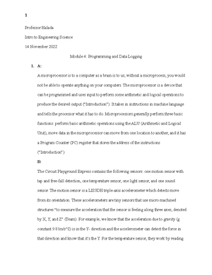 Assignment 1 - The role of the engineer - Intro to Engineering Science ...