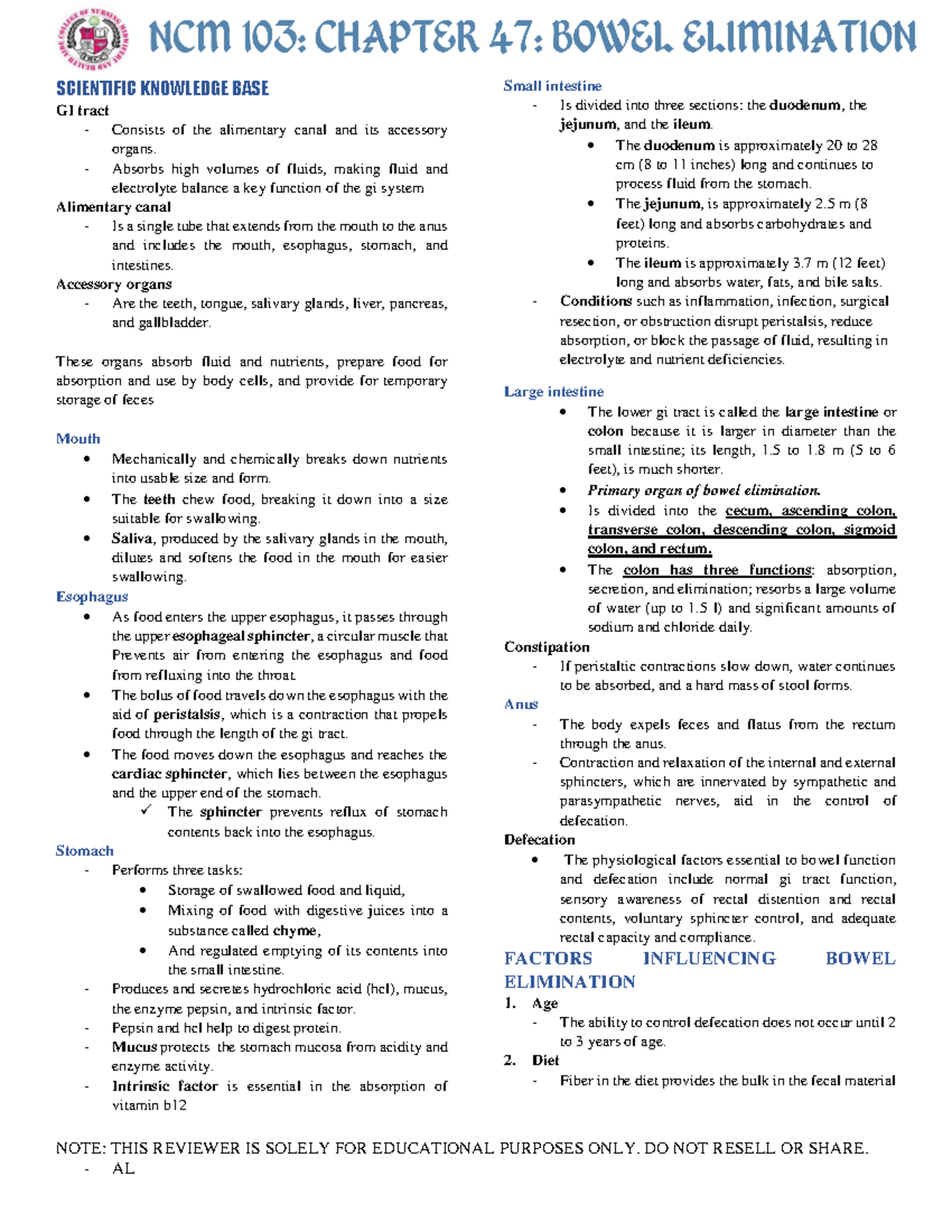 Funda-CH47 - Notes - NOTE: THIS REVIEWER IS SOLELY FOR EDUCATIONAL ...