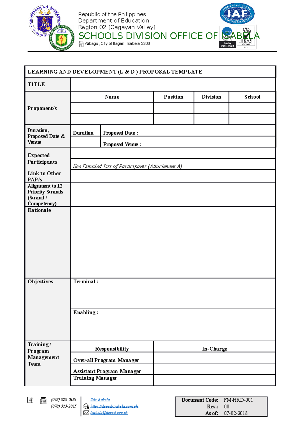 1 FM-HRD-001-L-D-Proposal-Template - Republic of the Philippines ...