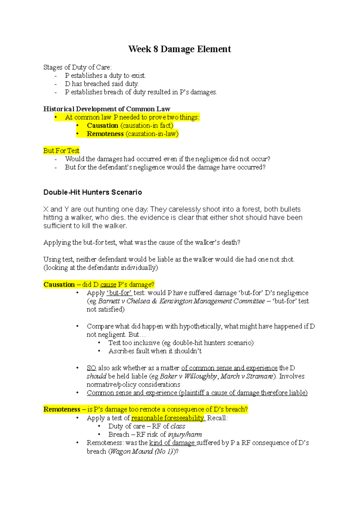Week 8 Damage Element - Lecture notes 8 - Week 8 Damage Element Stages ...