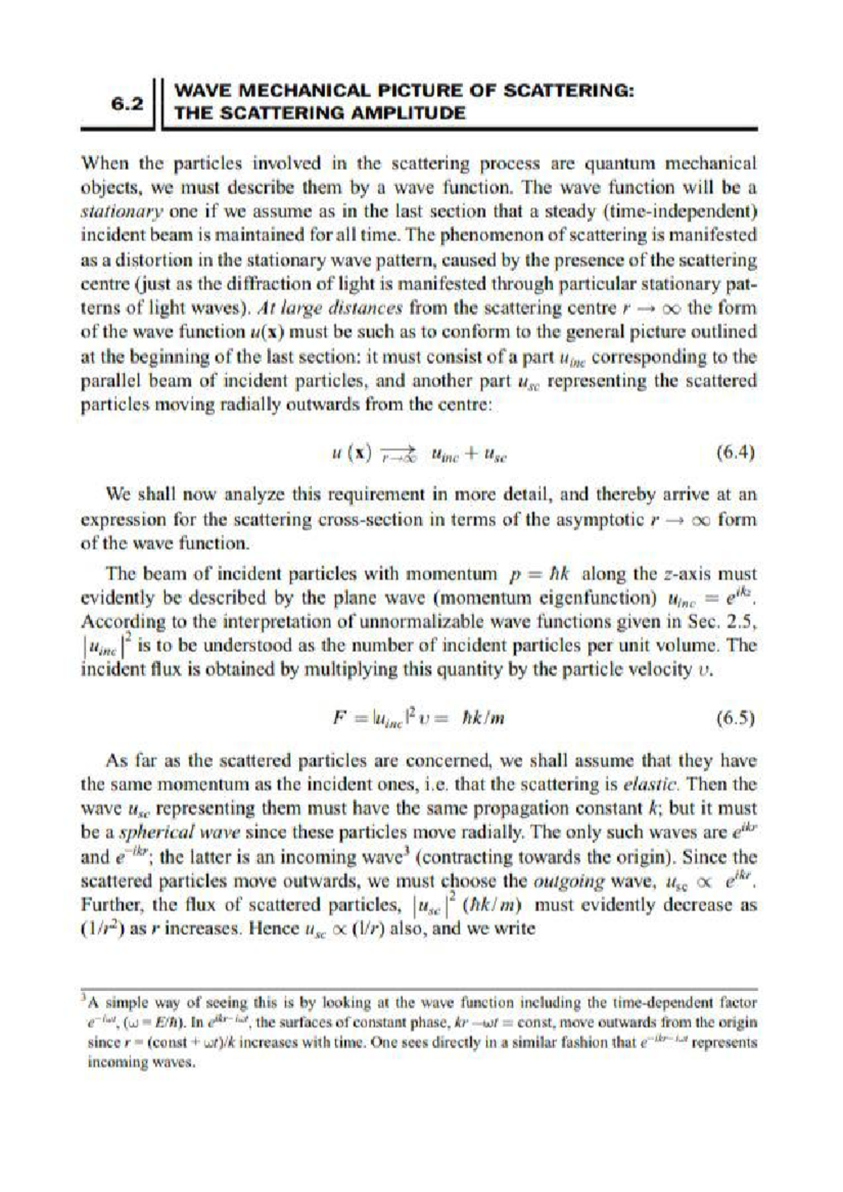 Wave mechanical picture of scattering - Masters of science PHYSICS ...