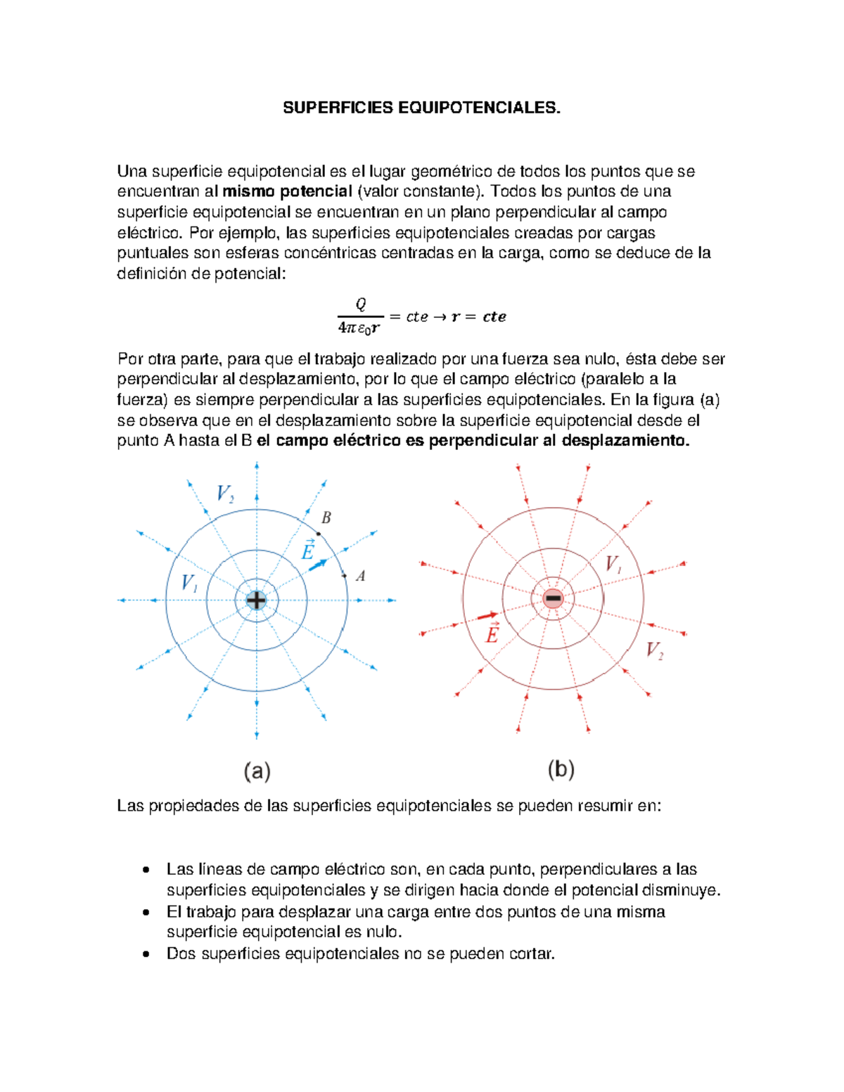 Consulta Física II - L. Equipotenciales, Gradiente de potencial ...
