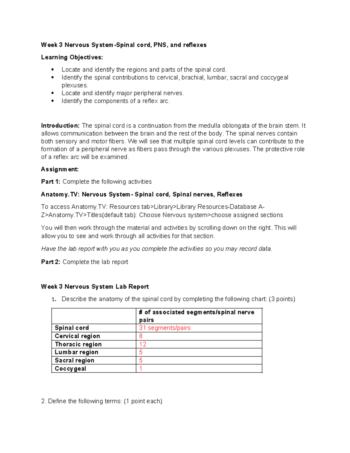 Online Labs BIOS252 Week 3 Lab Report Spinal cord PNS Reflexes - Week 3 Nervous System-Spinal ...