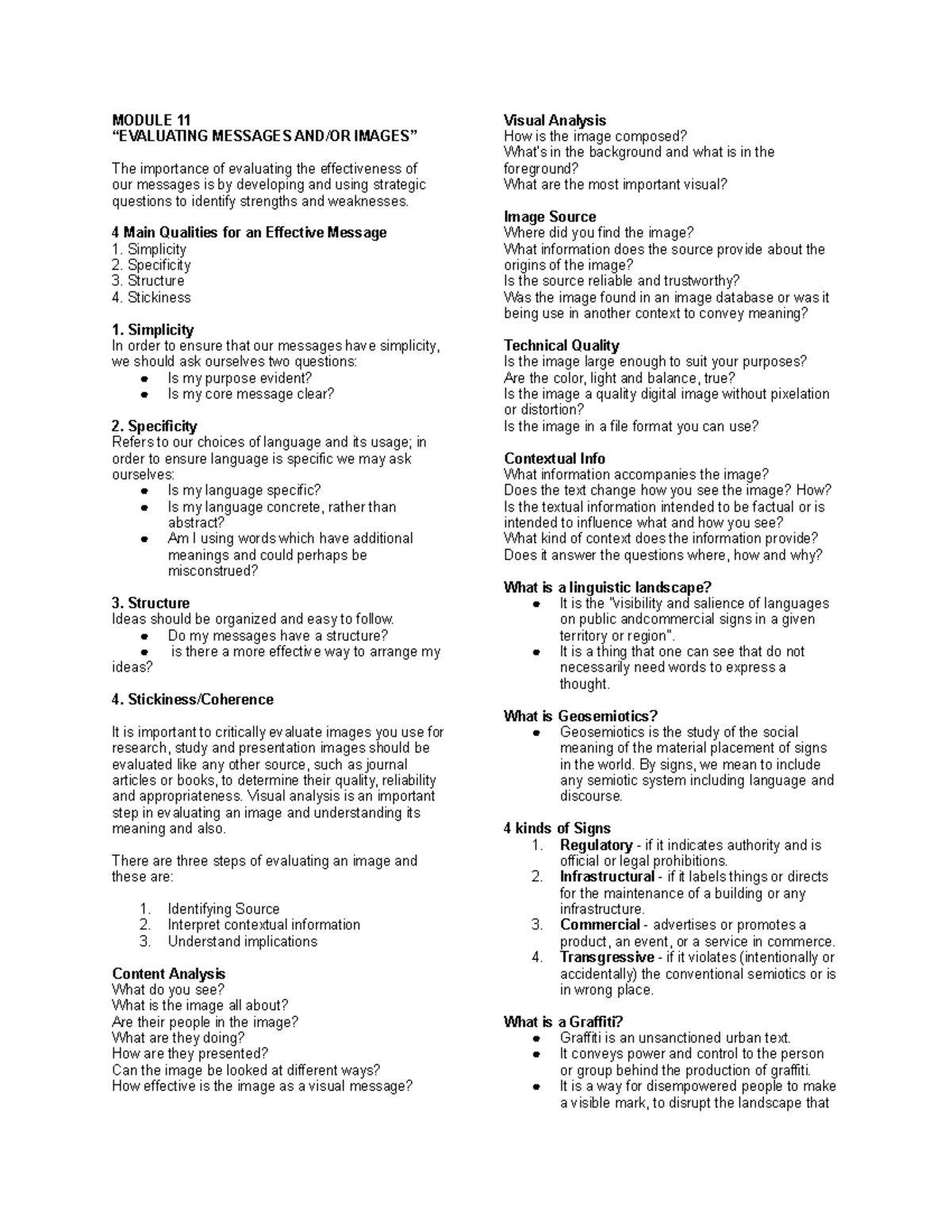 Finals GE5 PC 1 - LECTUREL - MODULE 11 “EVALUATING MESSAGES AND/OR ...