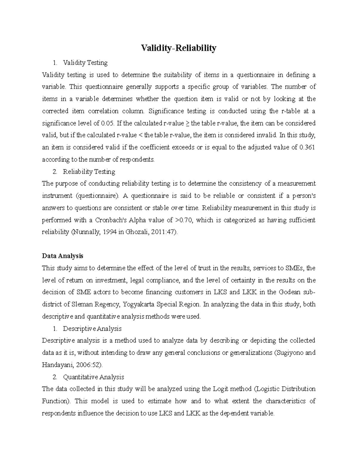 Validity Reliability - Validity-Reliability Validity Testing Validity ...