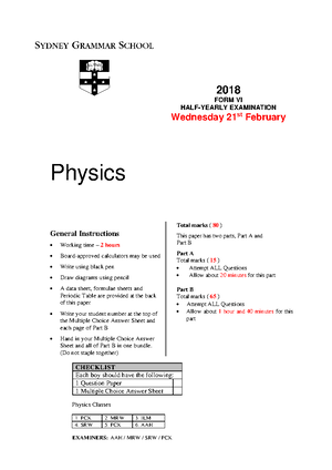 Snr physics 19 ia3 asr high - 180992 Physics 2019 v1. IA3 high-level ...