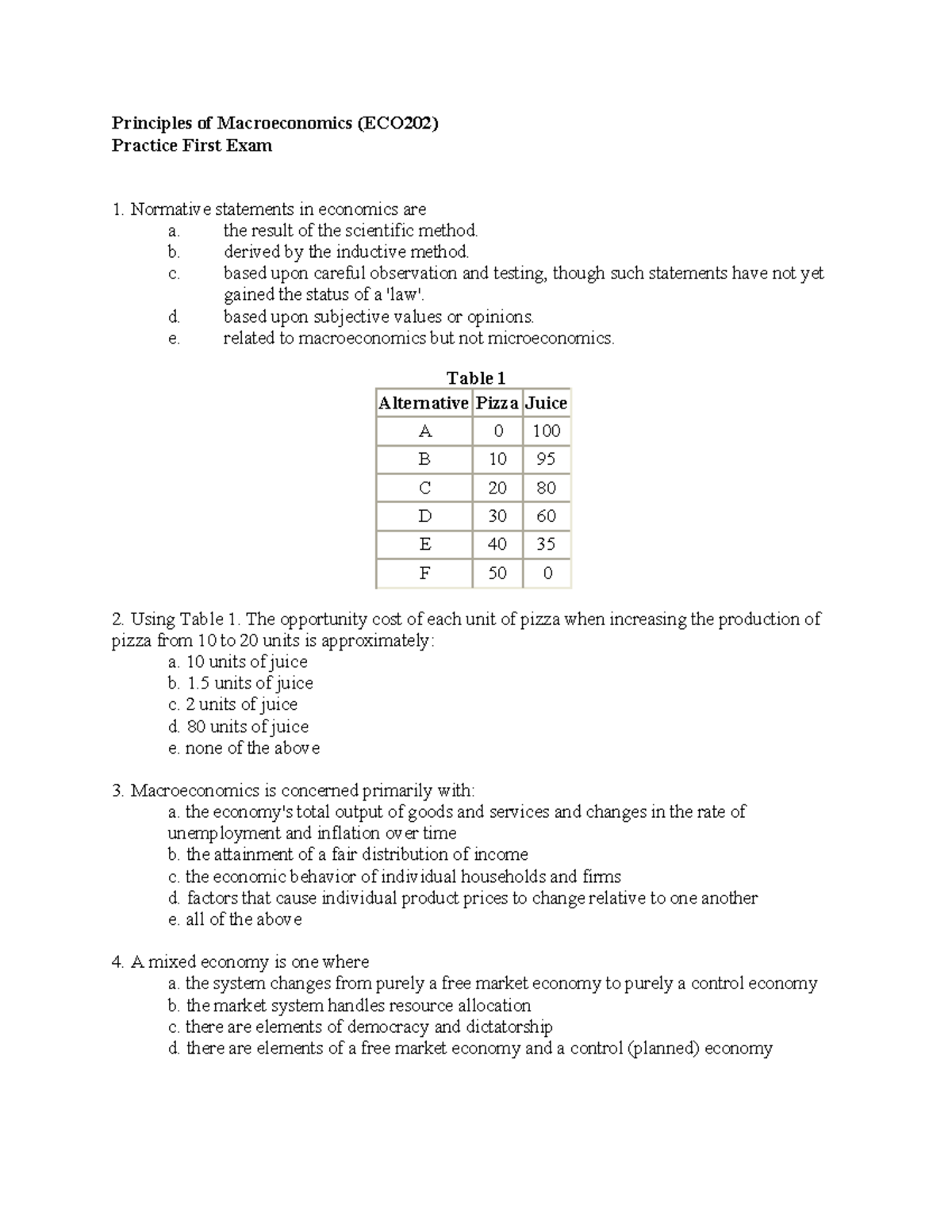 ECO202 First Exam With Answers - Principles of Macroeconomics (ECO202 ...