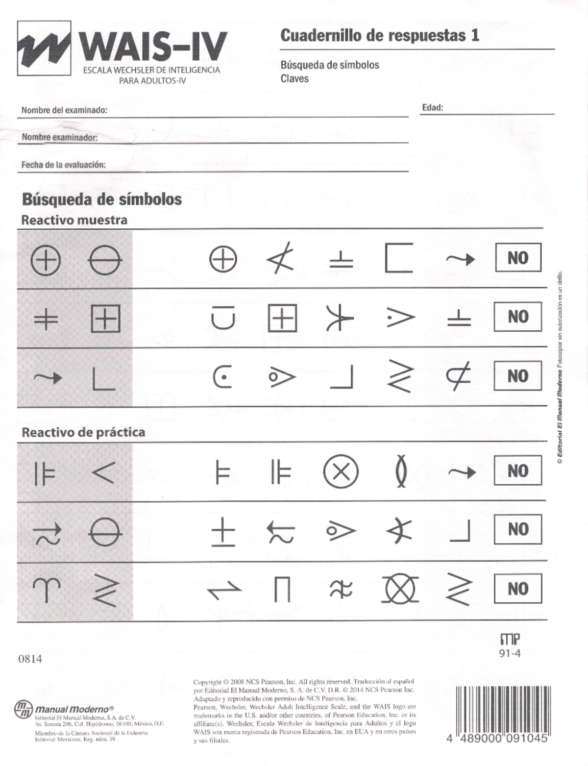 Wais - Cuadernillo wais4 - Filosofía y psicología - UTalca - Studocu