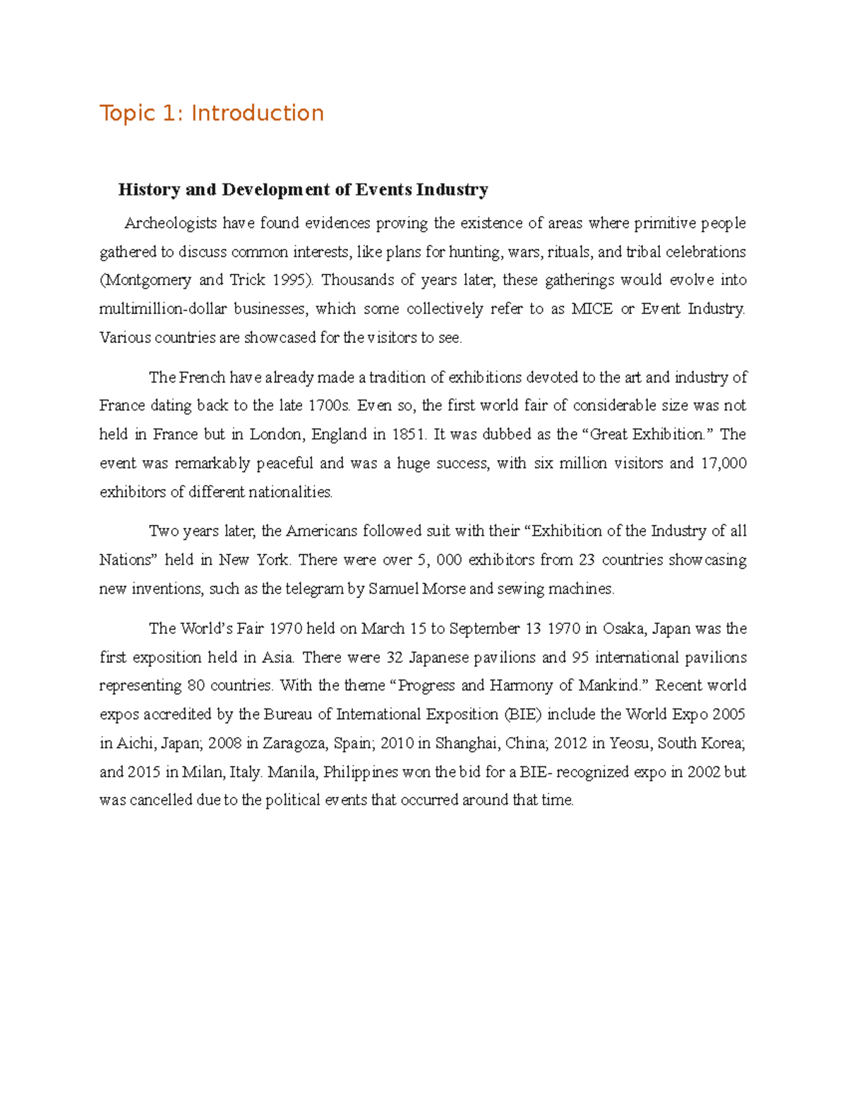 Topic 1 Introduction (Handout) - Topic 1: Introduction History and ...