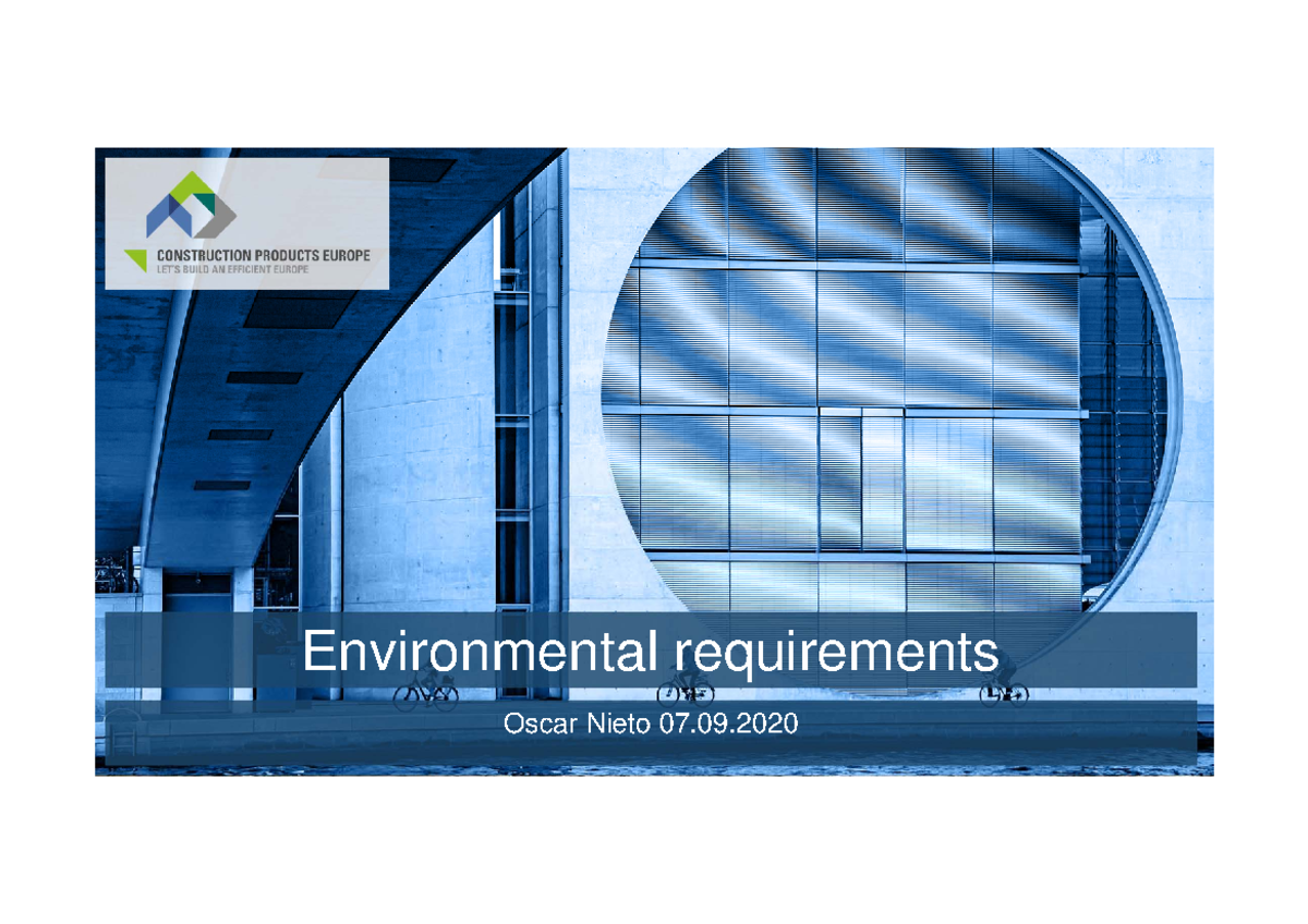 11. Environmental requirements - Environmental requirements Oscar Nieto ...