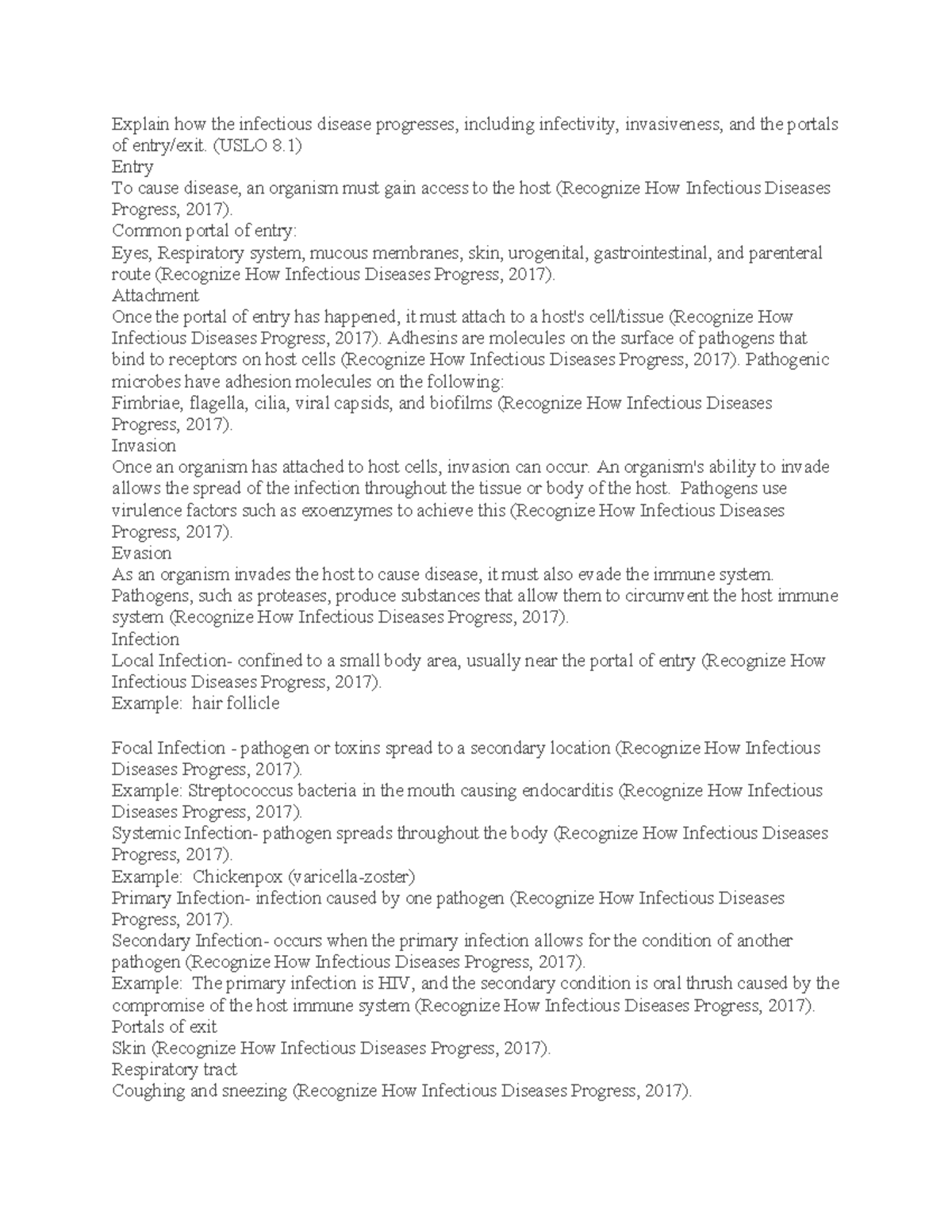 Micro week 8 disc - 100% was achieved. - Explain how the infectious ...