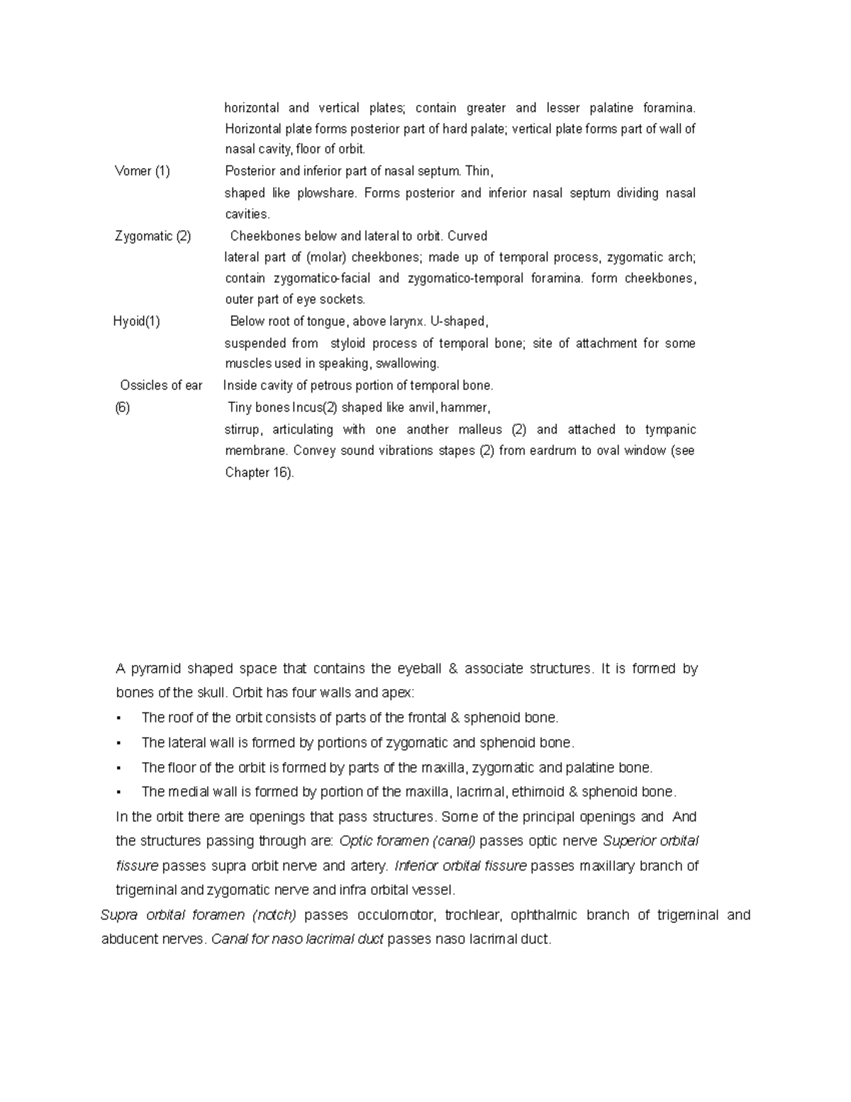 AP5 - notes - horizontal and vertical plates; contain greater and ...