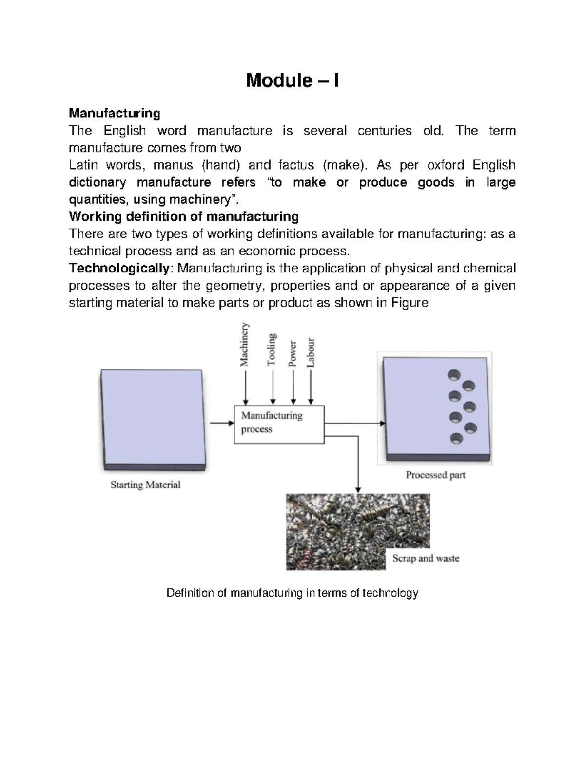 RMP - Cellular Manufacturing - Module – I Manufacturing The English ...