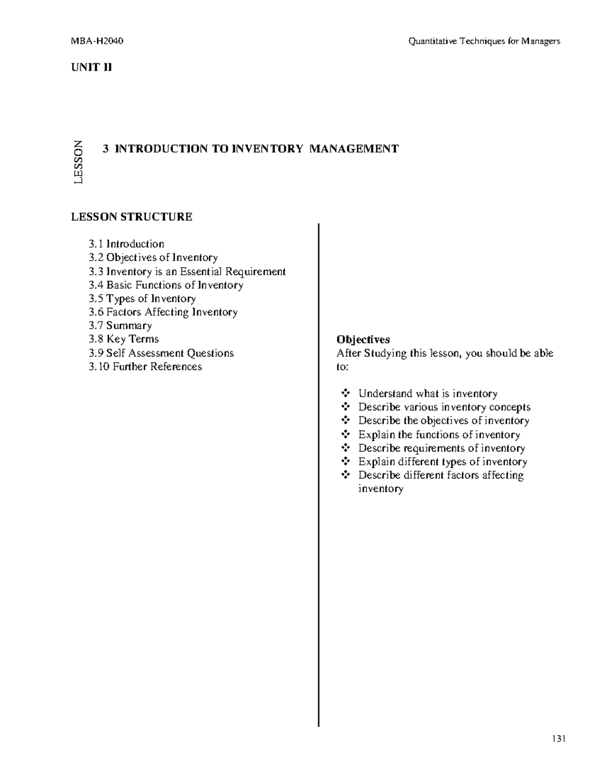 Unit Two Lesson Three Introduction to Operations Research and Linear Programming - UNIT II 3 ...