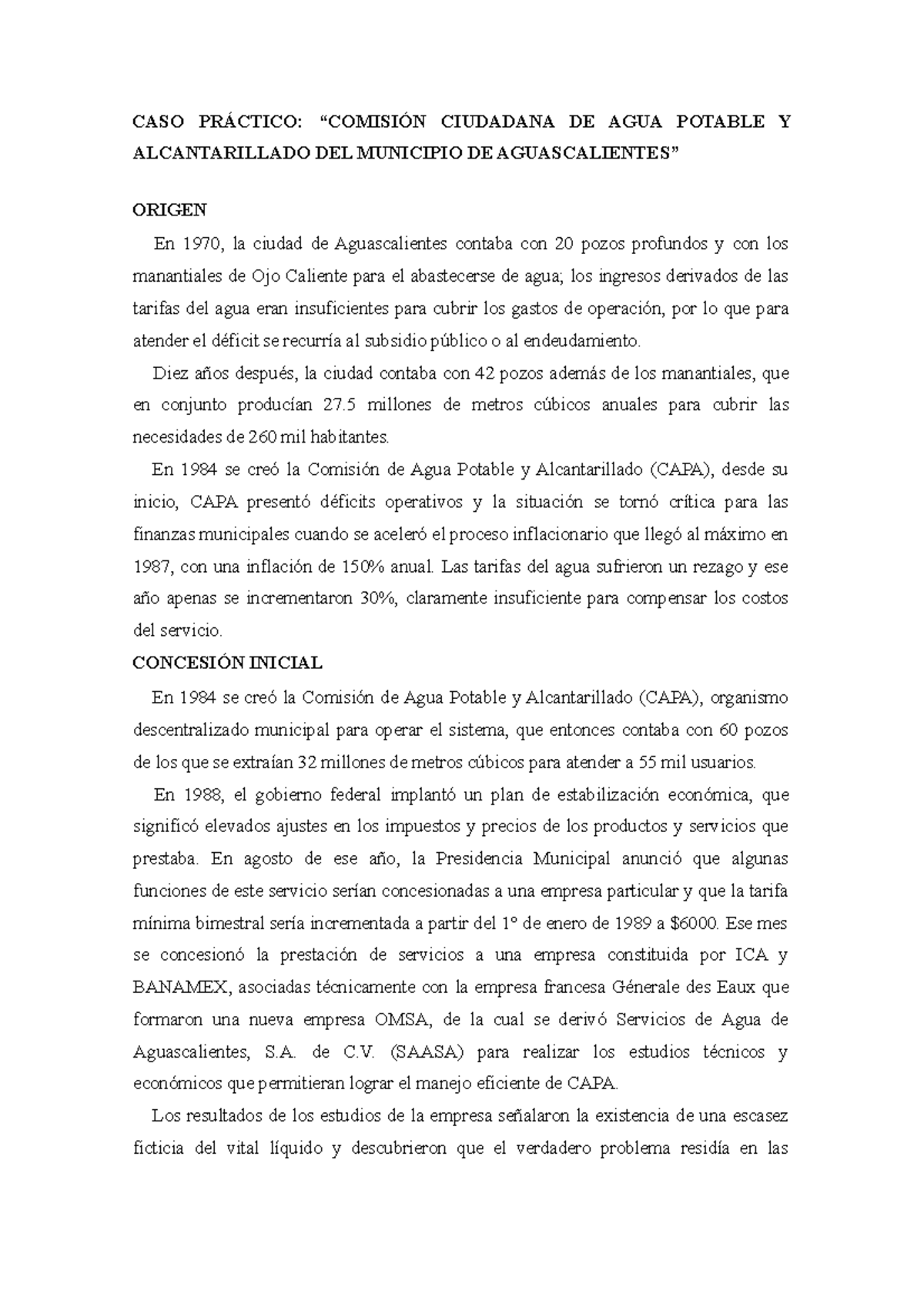 Caso Práctico Caso Práctico Relacionado A La Administración
