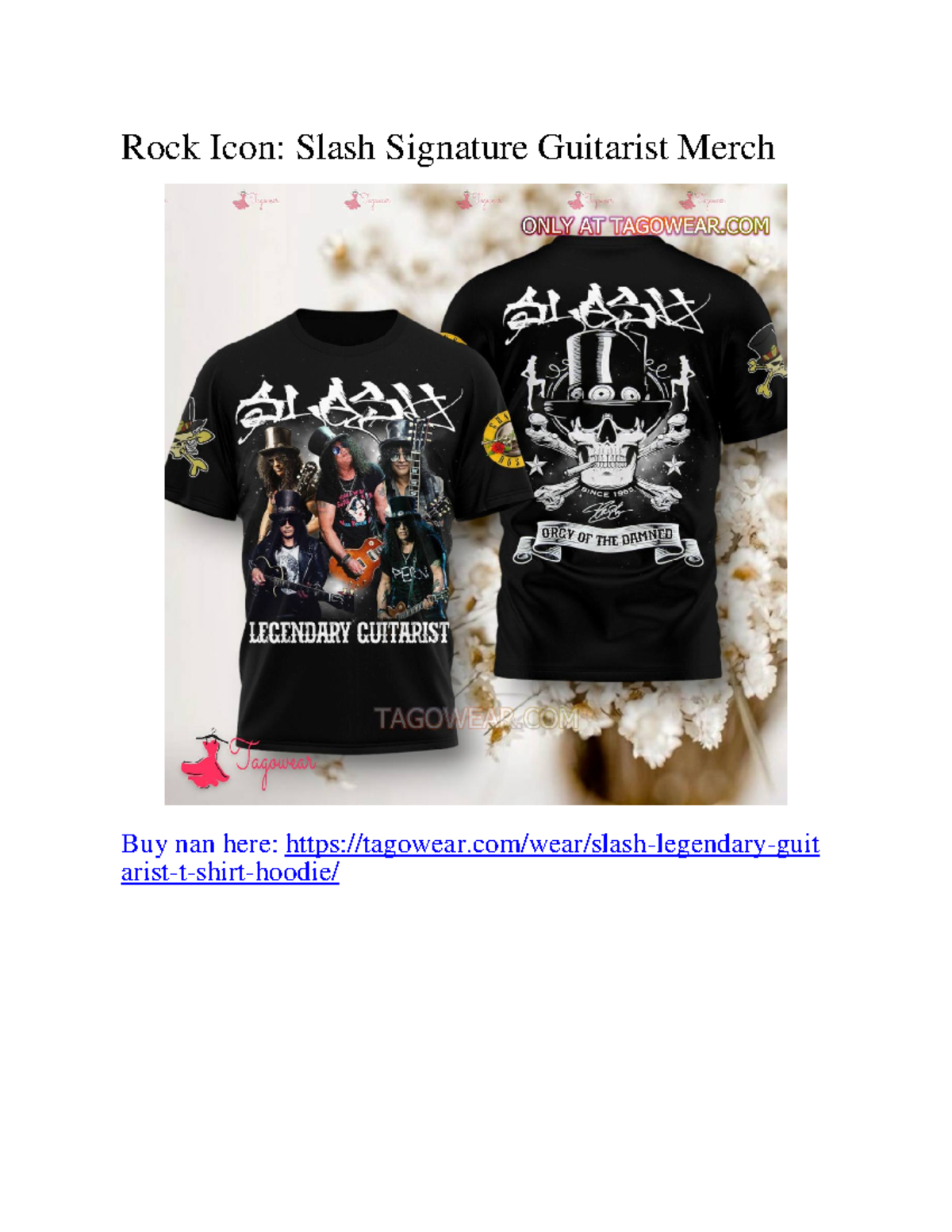 Rock Icon: Slash Signature Guitarist Merch - BA05101 - Studocu
